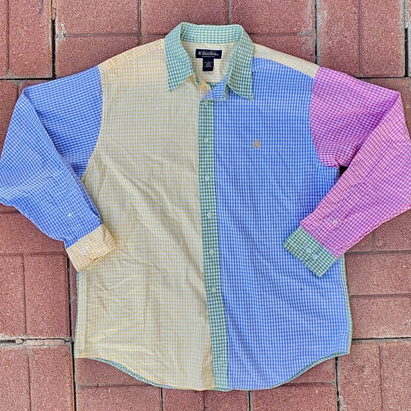 Tops | Vintage Pastel Button Up Polo | Poshmark